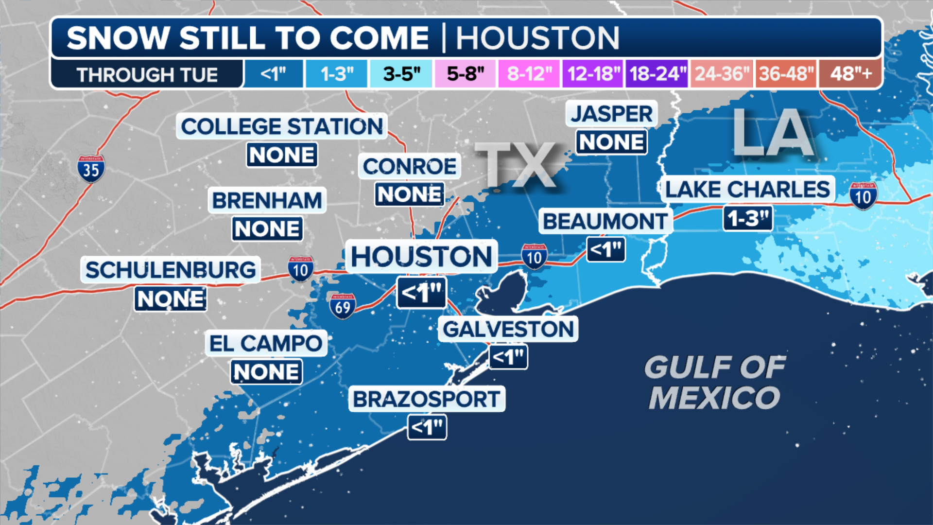 Live tracker maps for winter storm from Texas to Florida to Carolinas | Fox Weather